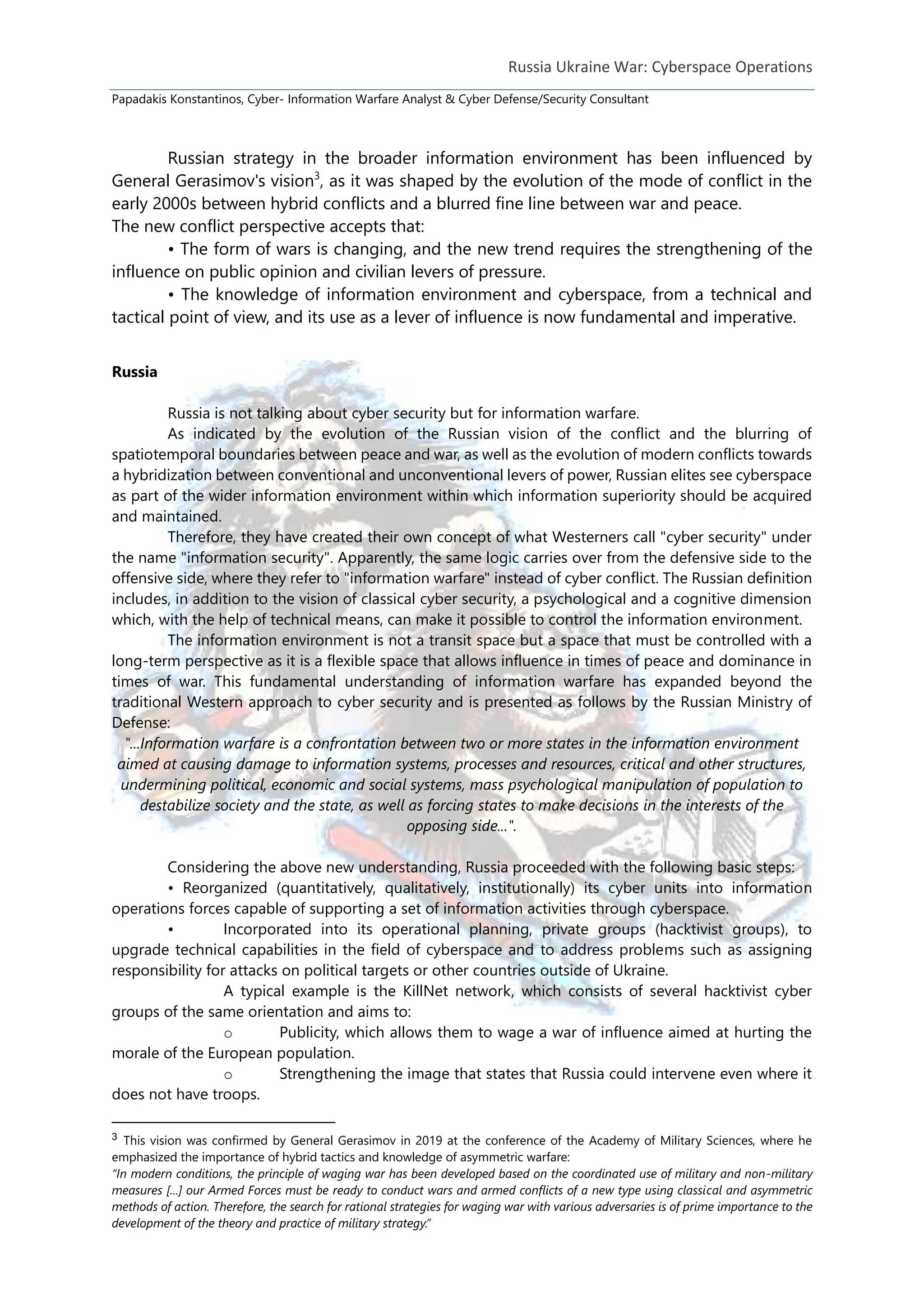 Russia Ukraine war Cyberspace operations (2022-2024) | DOCX
