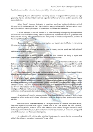 Russia Ukraine war Cyberspace operations (2022-2024) | DOCX