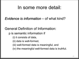 An Informational Approach to Evidence | PPTX