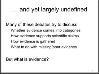 An Informational Approach to Evidence | PPTX