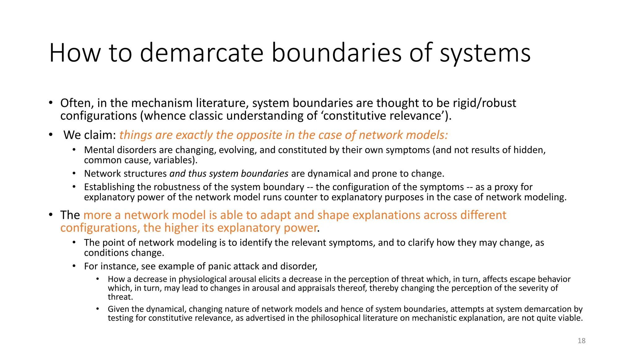 Charting the explanatory potential of network models/network modeling ...