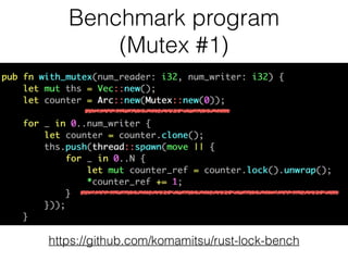 Performance Comparison of Mutex, RWLock and Atomic types in Rust | PDF
