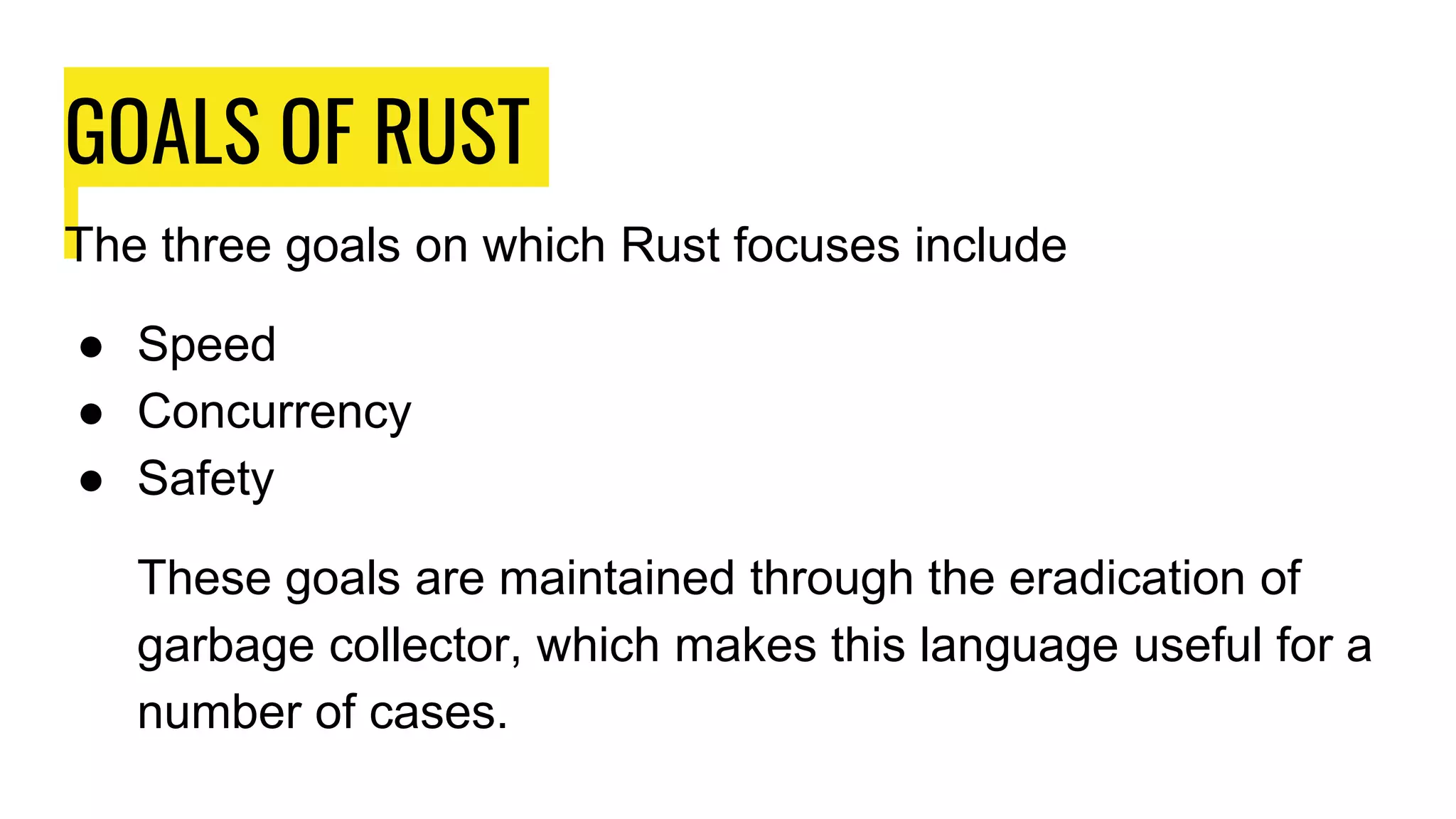 Rust programming-language | PPTX
