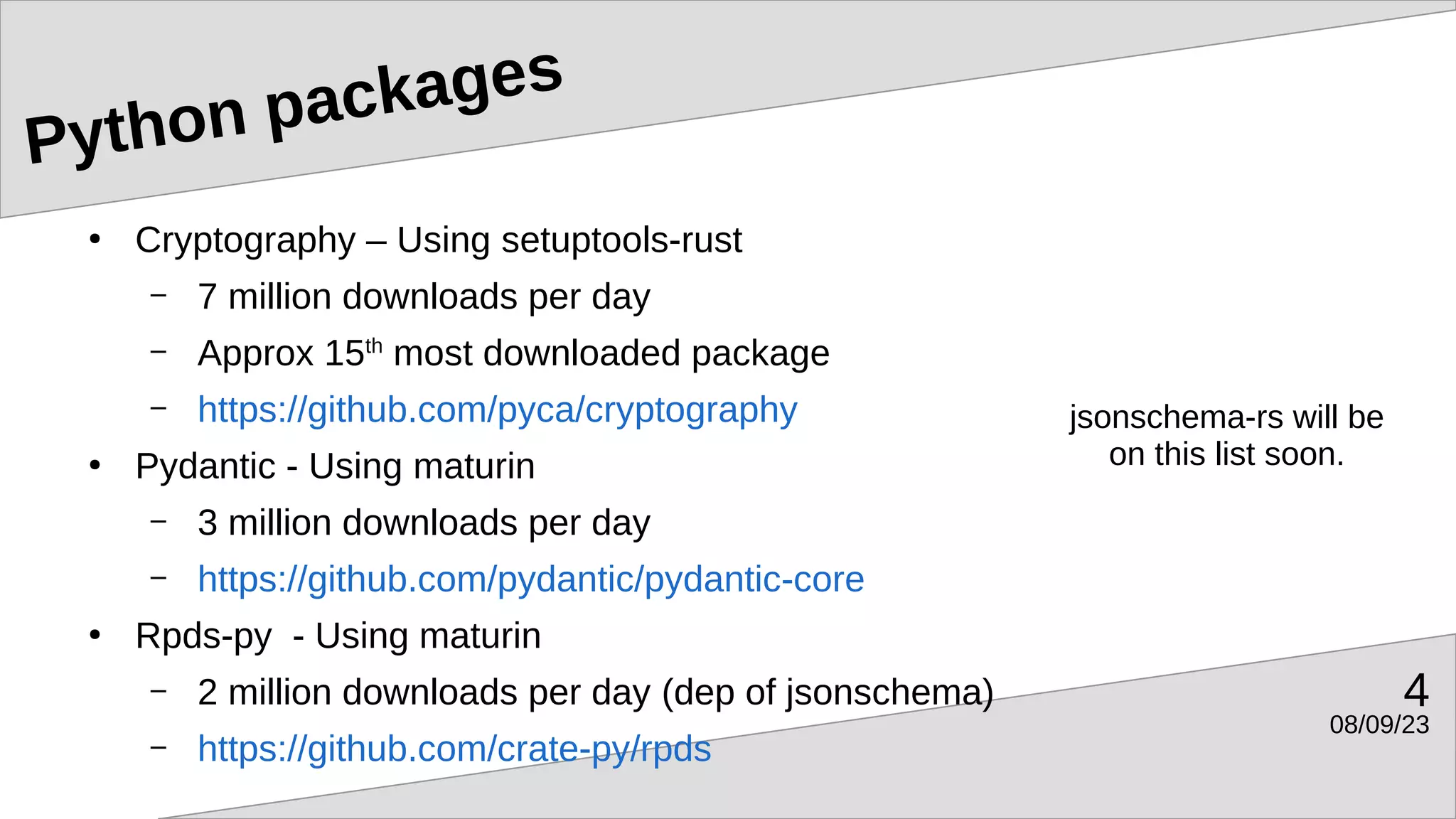 Rust & Python : Rust WA meetup 1 | PPT