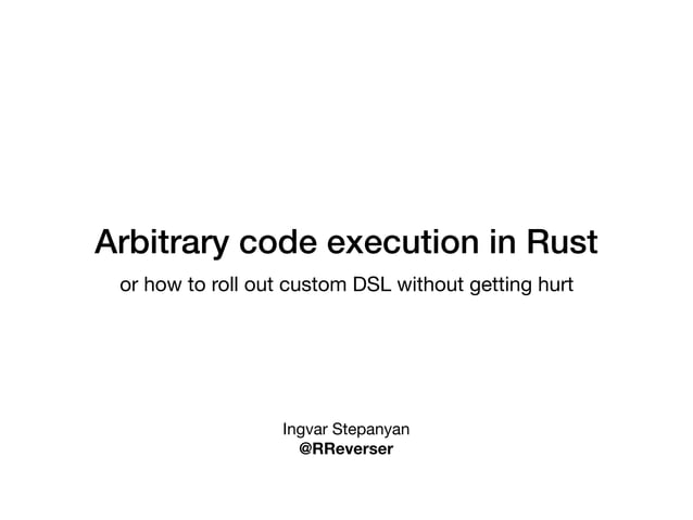 Building fast interpreters in Rust | PPT