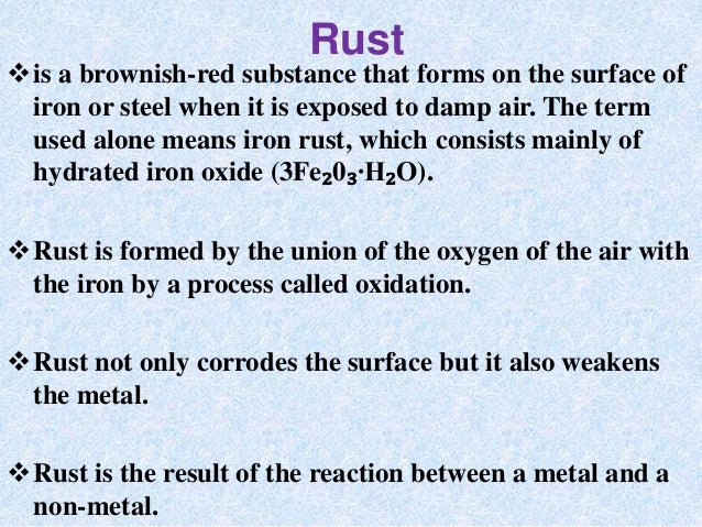 Rust, how it occur