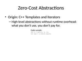 Key Features of the Rust Programming Language | PPTX