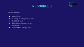 Rust language for beginner | PPT