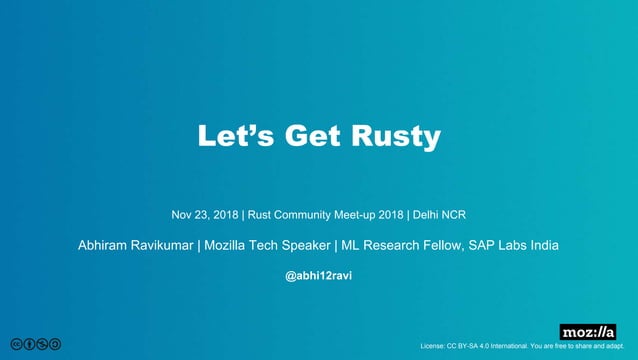 Rust meetup delhi nov 18 | PPT