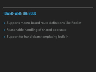 The State of Rust Web Frameworks | PPT