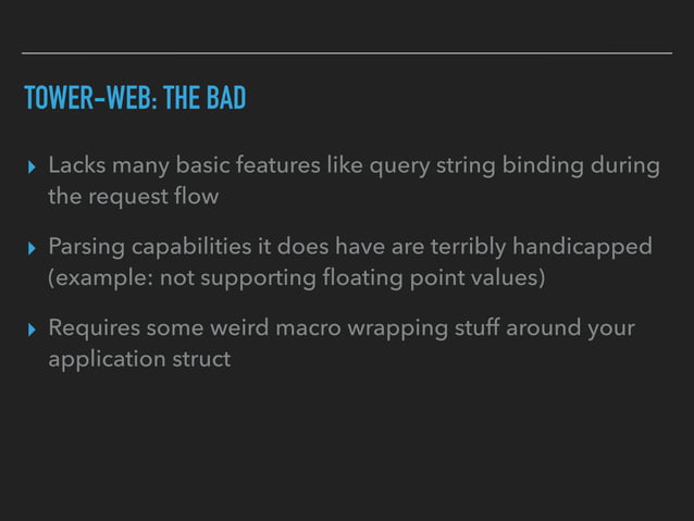 The State of Rust Web Frameworks | PPT