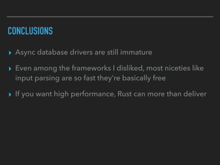 The State of Rust Web Frameworks | PPT