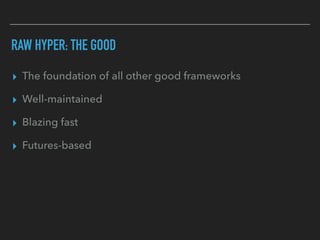 The State of Rust Web Frameworks | PPT