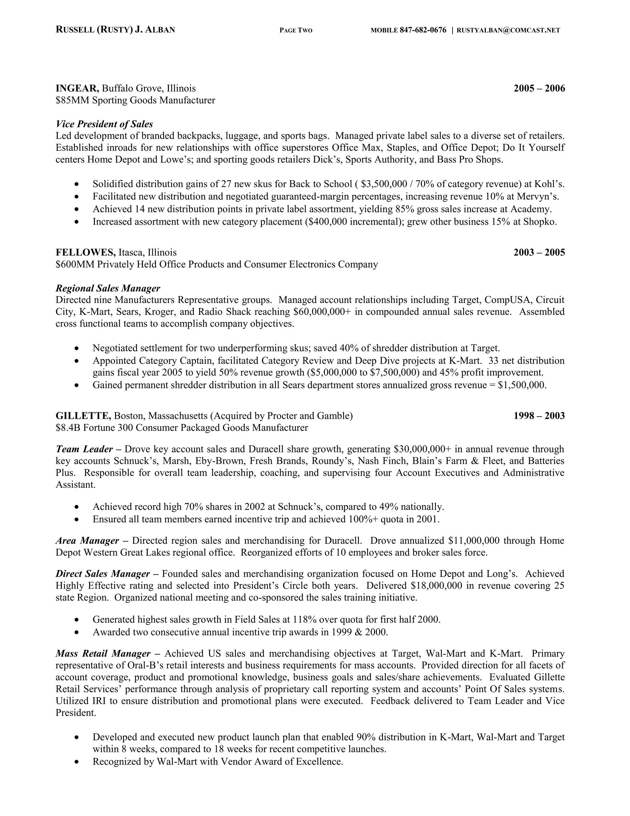 Rusty Alban Resume 11.20.12