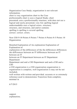 Rusty Rims CIO Organizational Structure Memo PaperBefore y.docx
