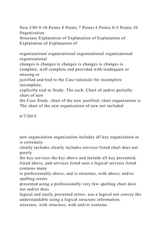 Rusty Rims CIO Organizational Structure Memo PaperBefore y.docx