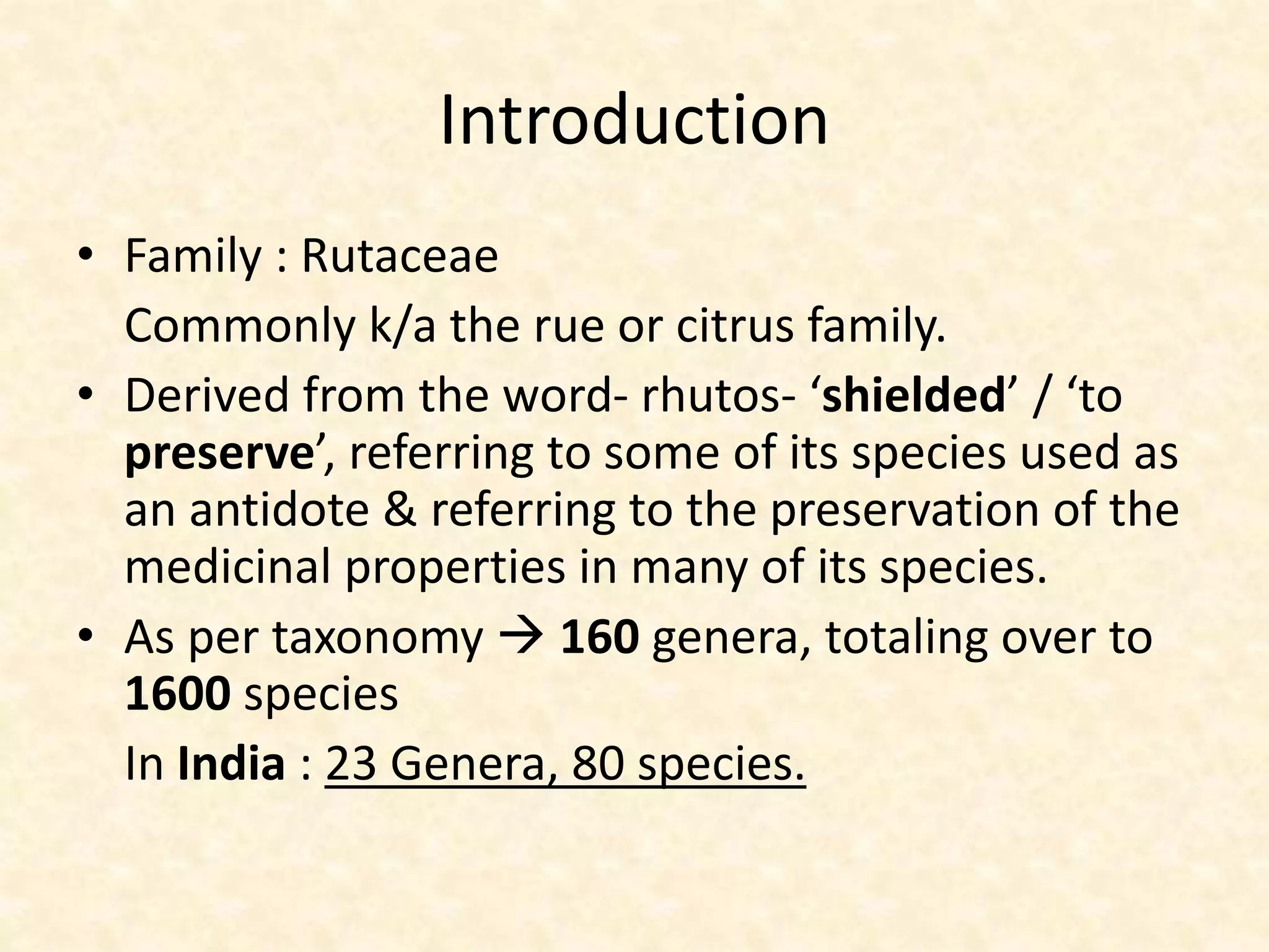 Rutaceae Family species | PPTX