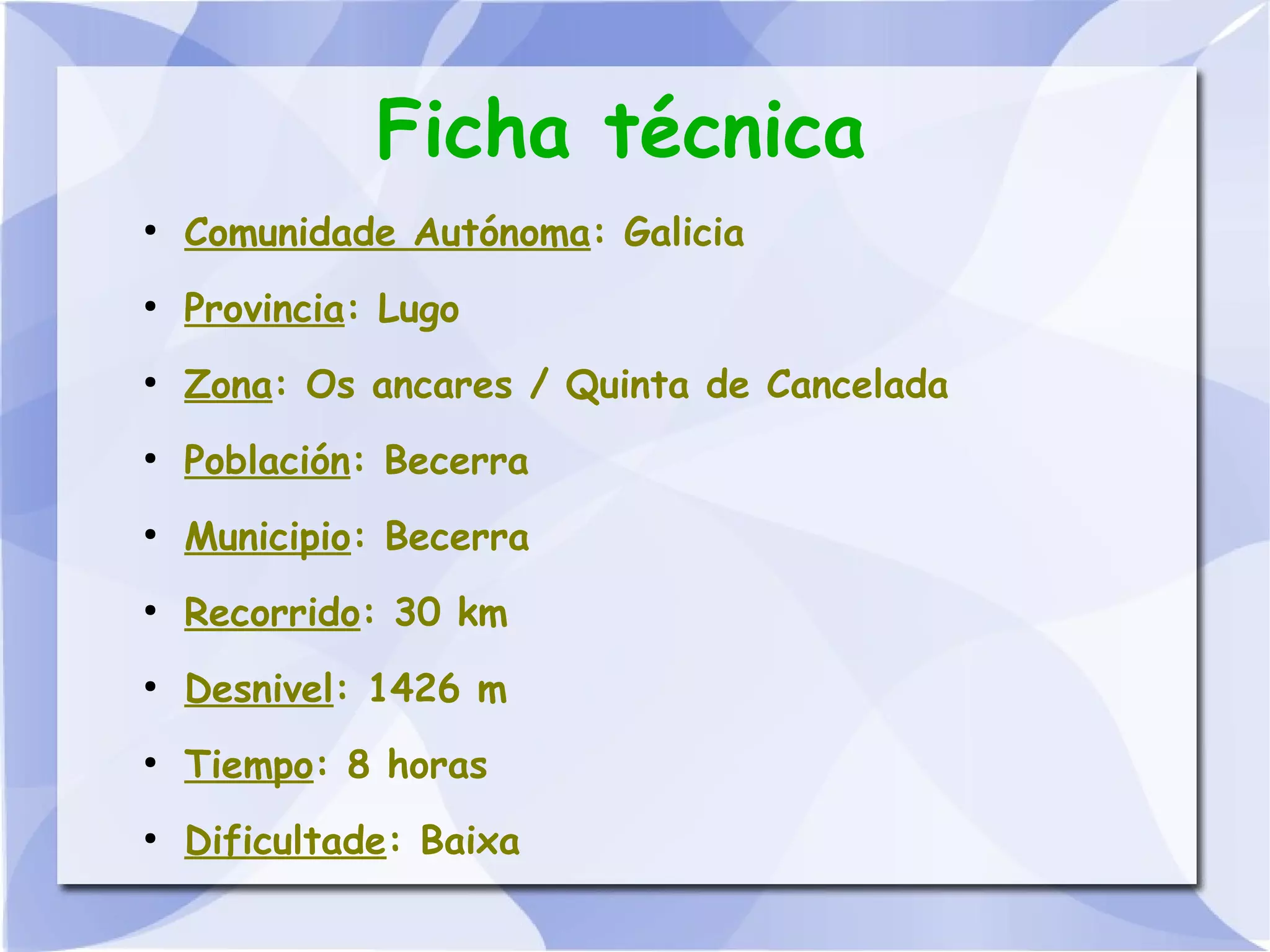 Ruta quinta e rio donsal | ODP