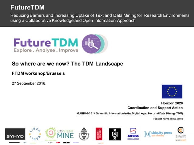 So where are we now? The TDM landscape | PPT