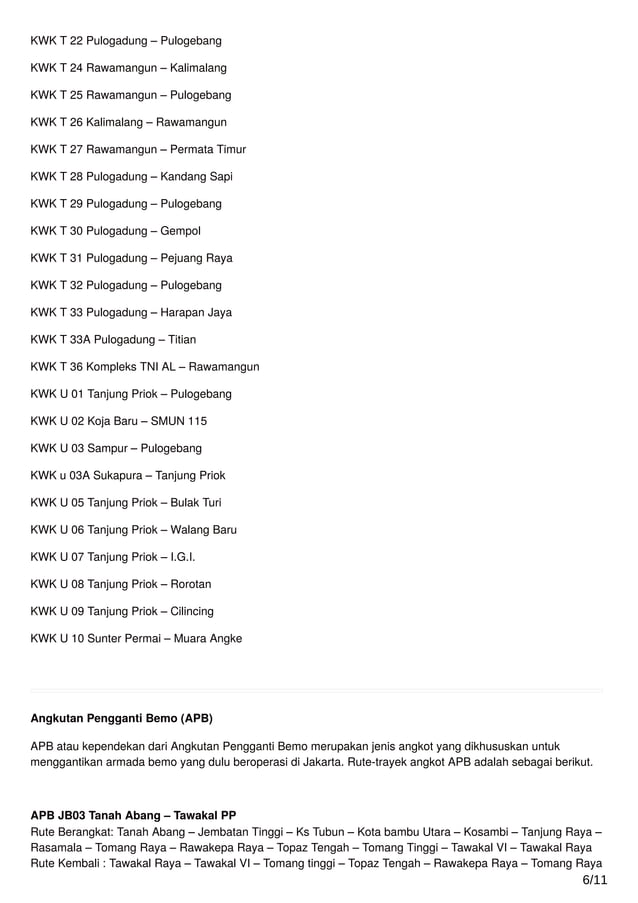 Rute trayek angkot mikrolet kwk dan apb jakarta-blog.mamikos.com
