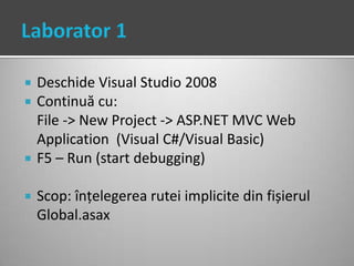 Rute cu ASP.NET MVC | PPT