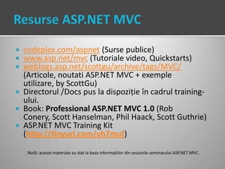 Rute cu ASP.NET MVC | PPT