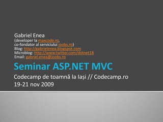 Rute cu ASP.NET MVC | PPT