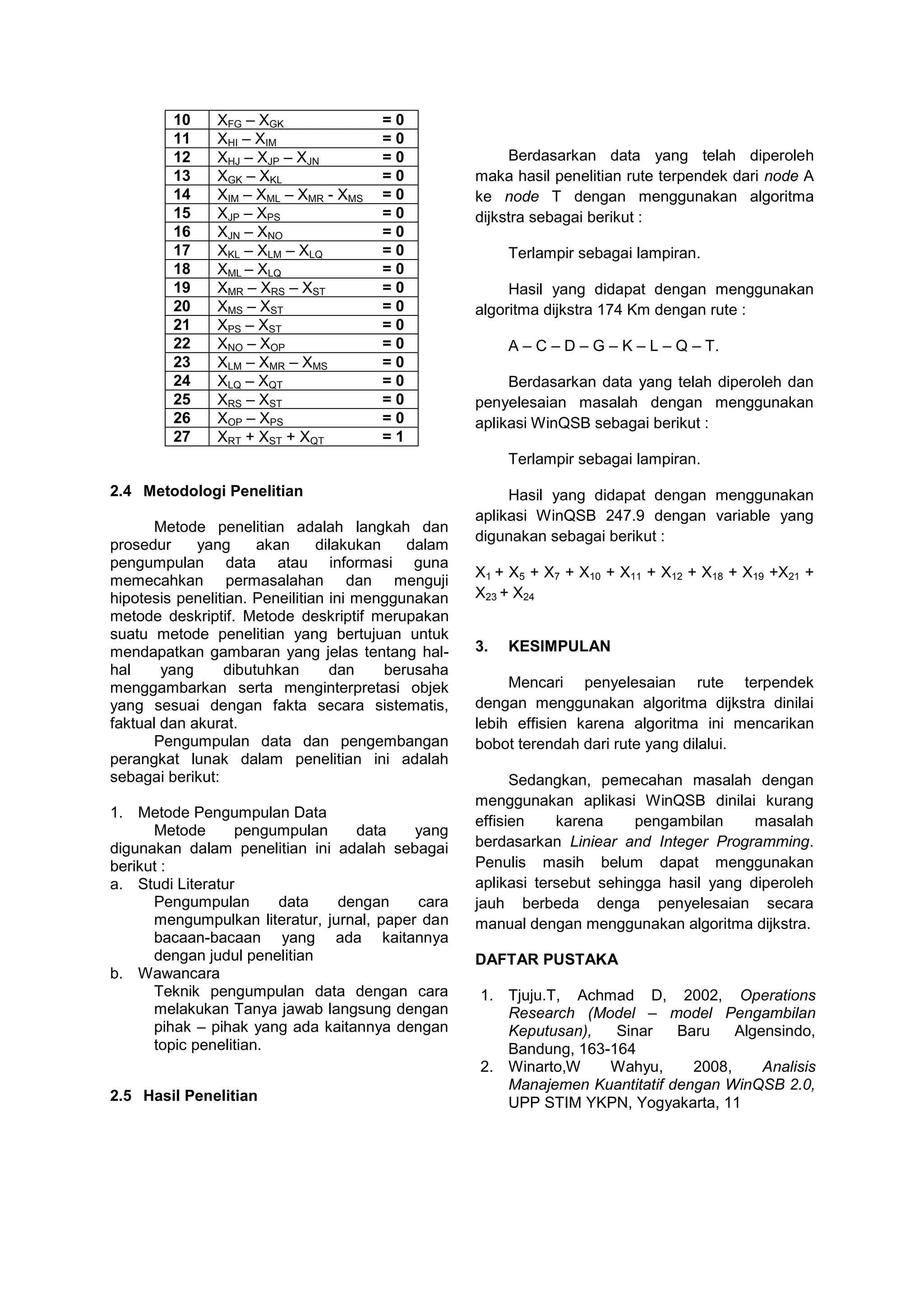 Pencarian Rute Terpendek Dengan Menggunakan Algoritma Djikstrak | DOCX