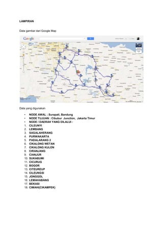 Pencarian Rute Terpendek Dengan Menggunakan Algoritma Djikstrak | DOCX