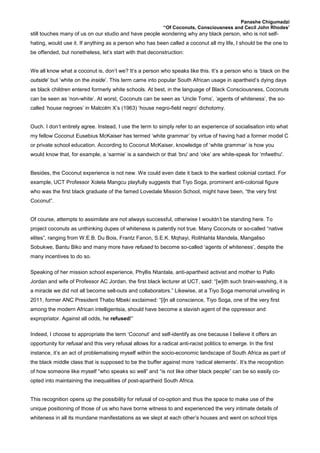 Ruth First Memorial Lecture by Panashe Chigumadzi | PDF