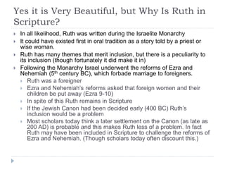 Ruth: Deeper Into The Text | PPT