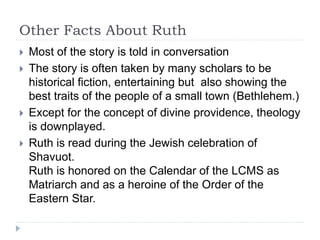 Ruth: Deeper Into The Text | PPT