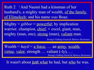Ruth 2a Character Matters | PPT | Christianity | Religion & Spirituality
