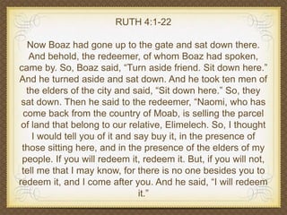 REDEEMING RUTH 5 – PTR. RICHARD NILLO | 4PM Afternoon SERVICE | PPT