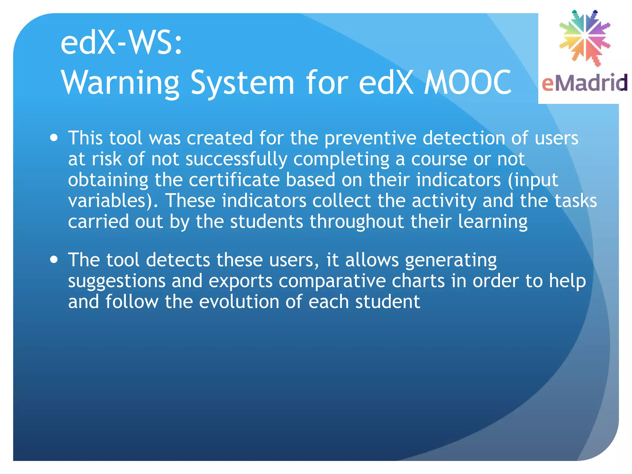 «Ejemplos de herramientas que nos facilitan las analíticas de aprendizaje en MOOCs», por Ruth ...