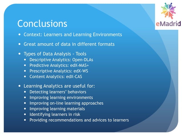 «Ejemplos de herramientas que nos facilitan las analíticas de aprendizaje en MOOCs», por Ruth ...