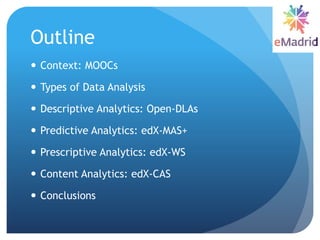 «Ejemplos de herramientas que nos facilitan las analíticas de aprendizaje en MOOCs», por Ruth ...