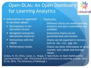 «Ejemplos de herramientas que nos facilitan las analíticas de aprendizaje en MOOCs», por Ruth ...