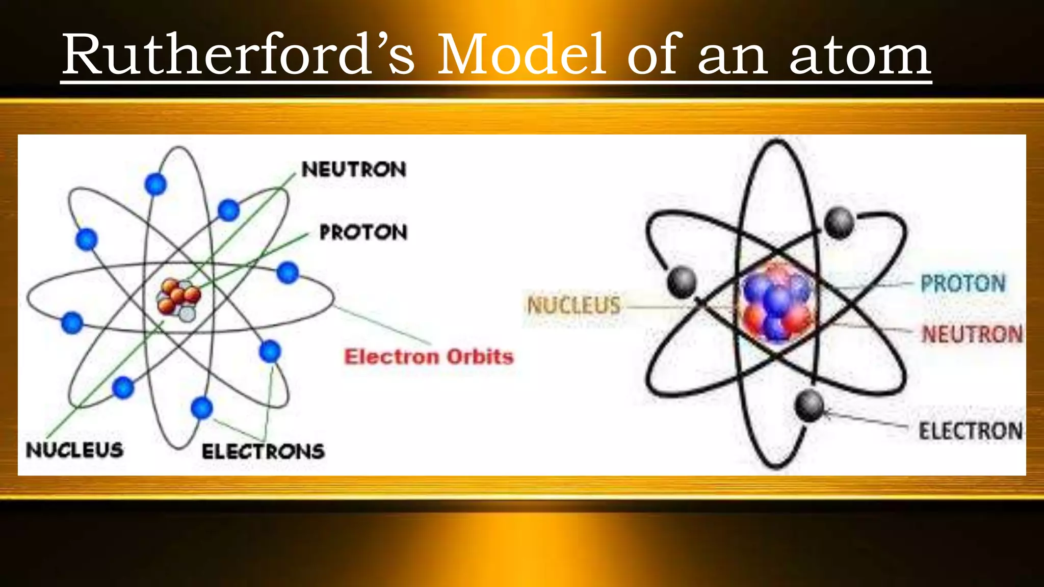 Rutherford's model of an ATOM | PPTX