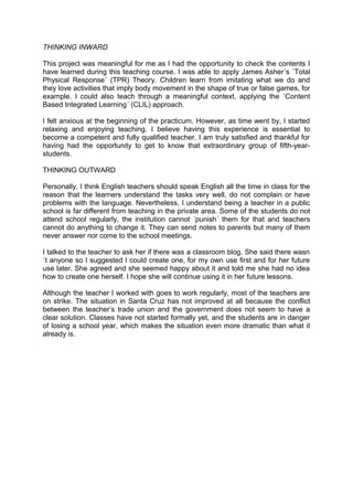 Four dimensions reflection | DOC | Primary Education | Education