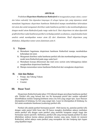 Laporan Praktikum Rutherford | PDF