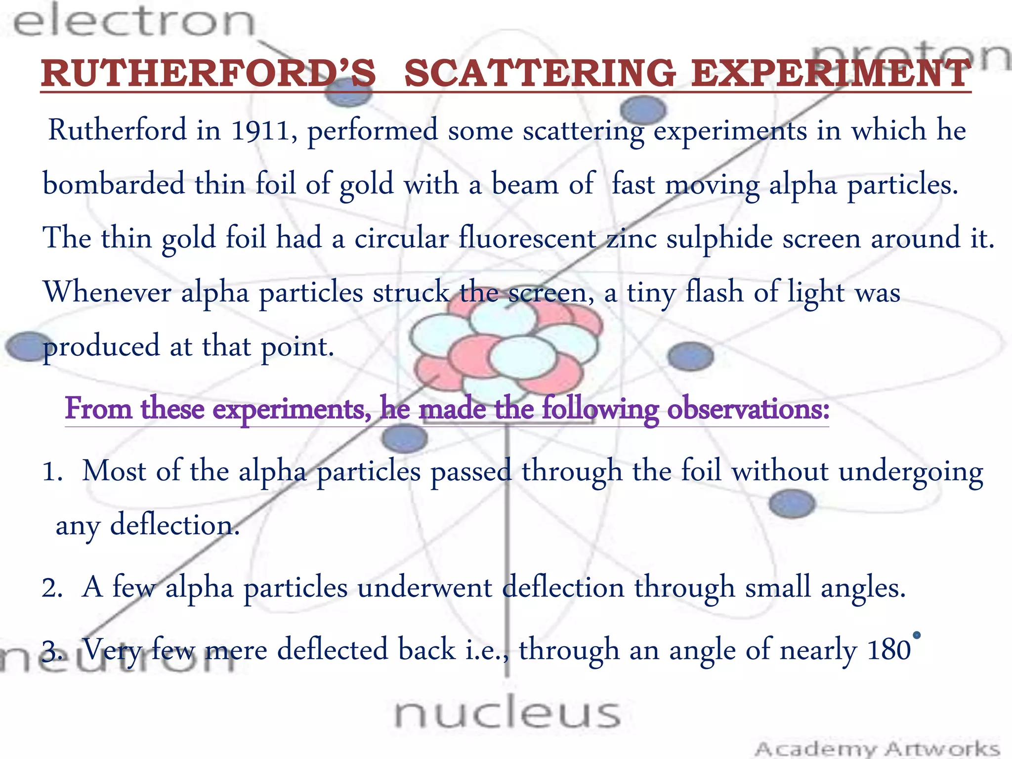 Rutherford gold foil experiment | PPTX