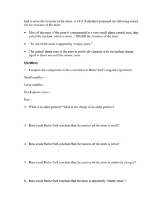 Chemistry - Rutherford Lab | PDF | Free Download