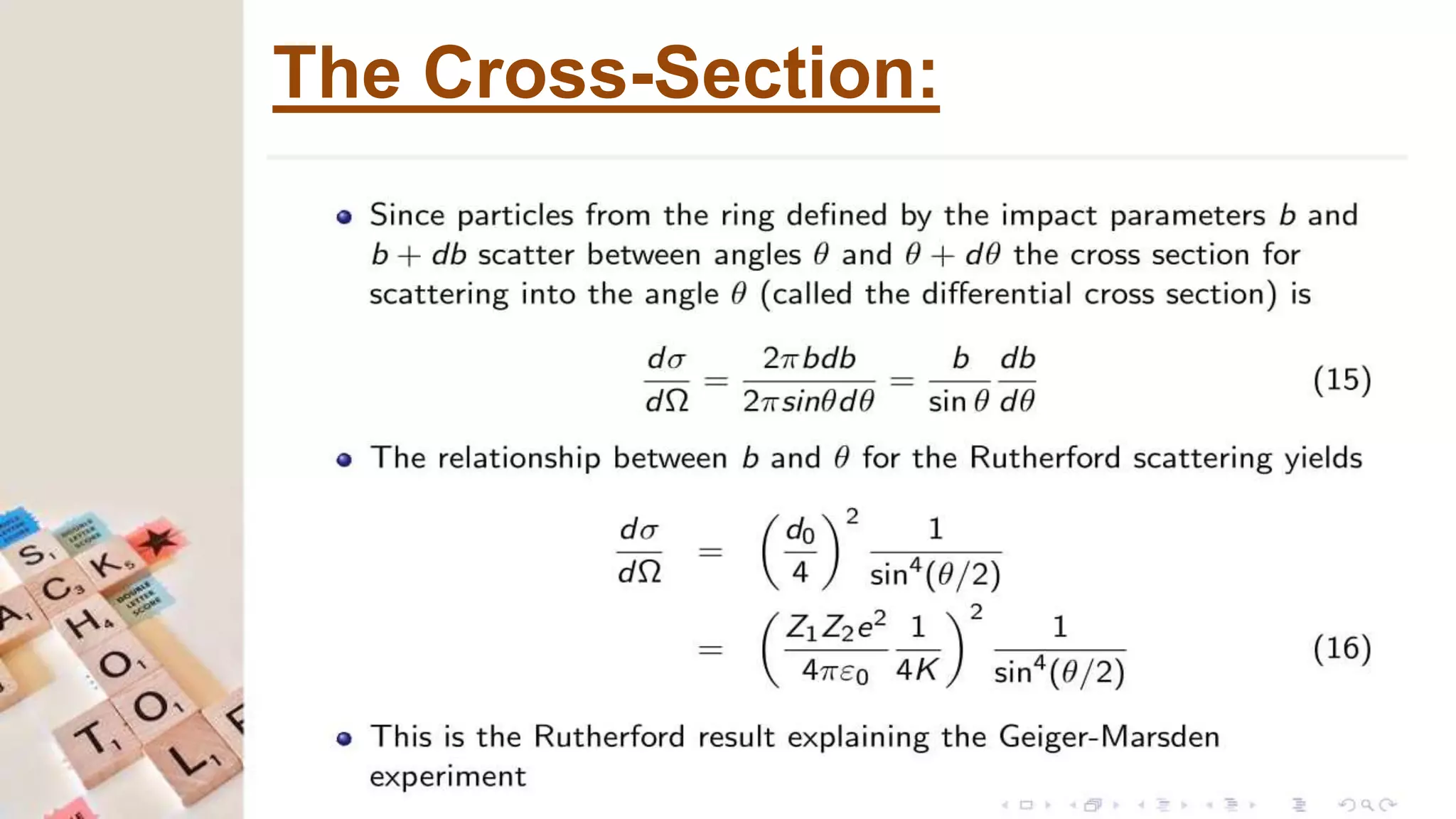 Rutherford scattering & the scattering cross-section | PPTX
