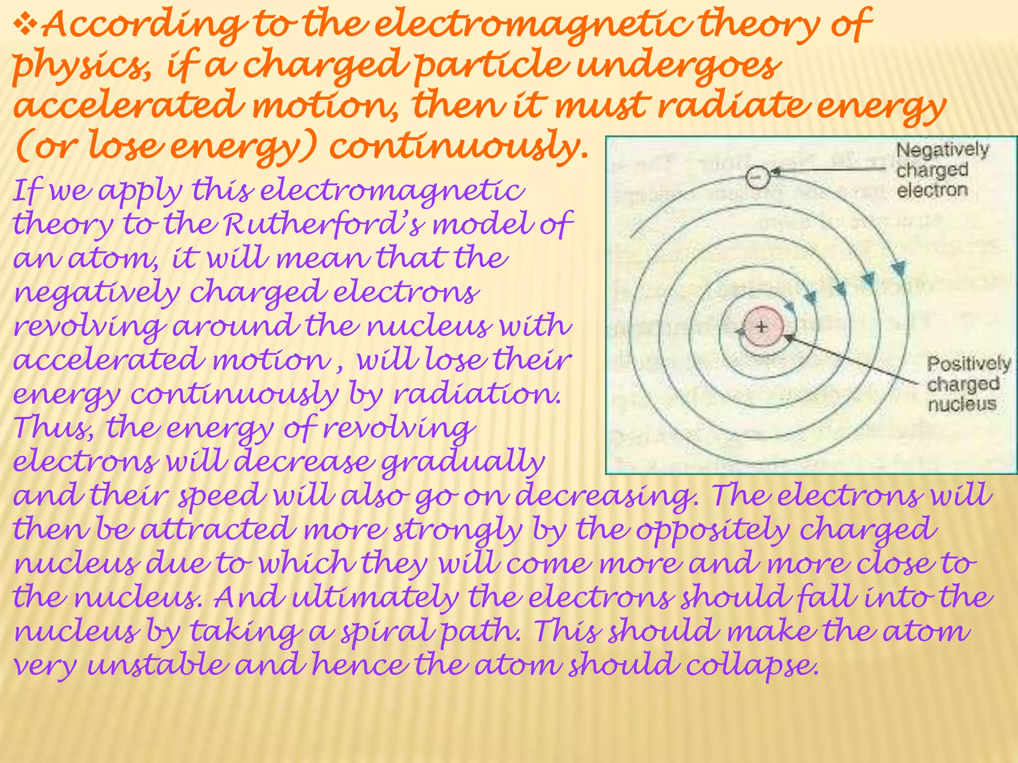 Rutherford's model of an atom and alpha particle scattering experiment ...
