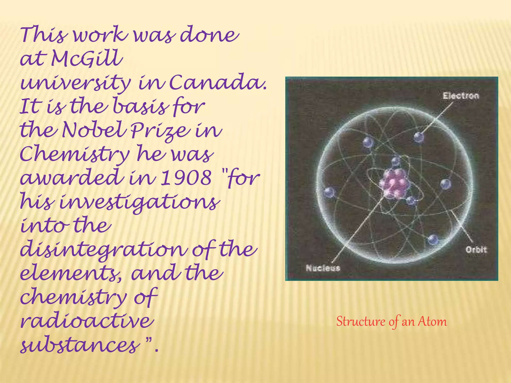 Rutherford's model of an atom and alpha particle scattering experiment ...