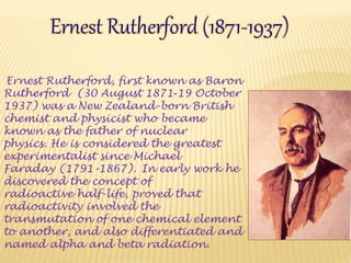 Rutherford's model of an atom and alpha particle scattering experiment ...