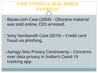Indian information technology act 2000 College studuent | PPT
