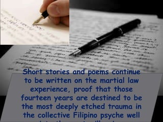 Ruth j. docenos philippine literature under martial law | PPTX
