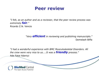 Publishing in BioMed Central’s journals | PPT